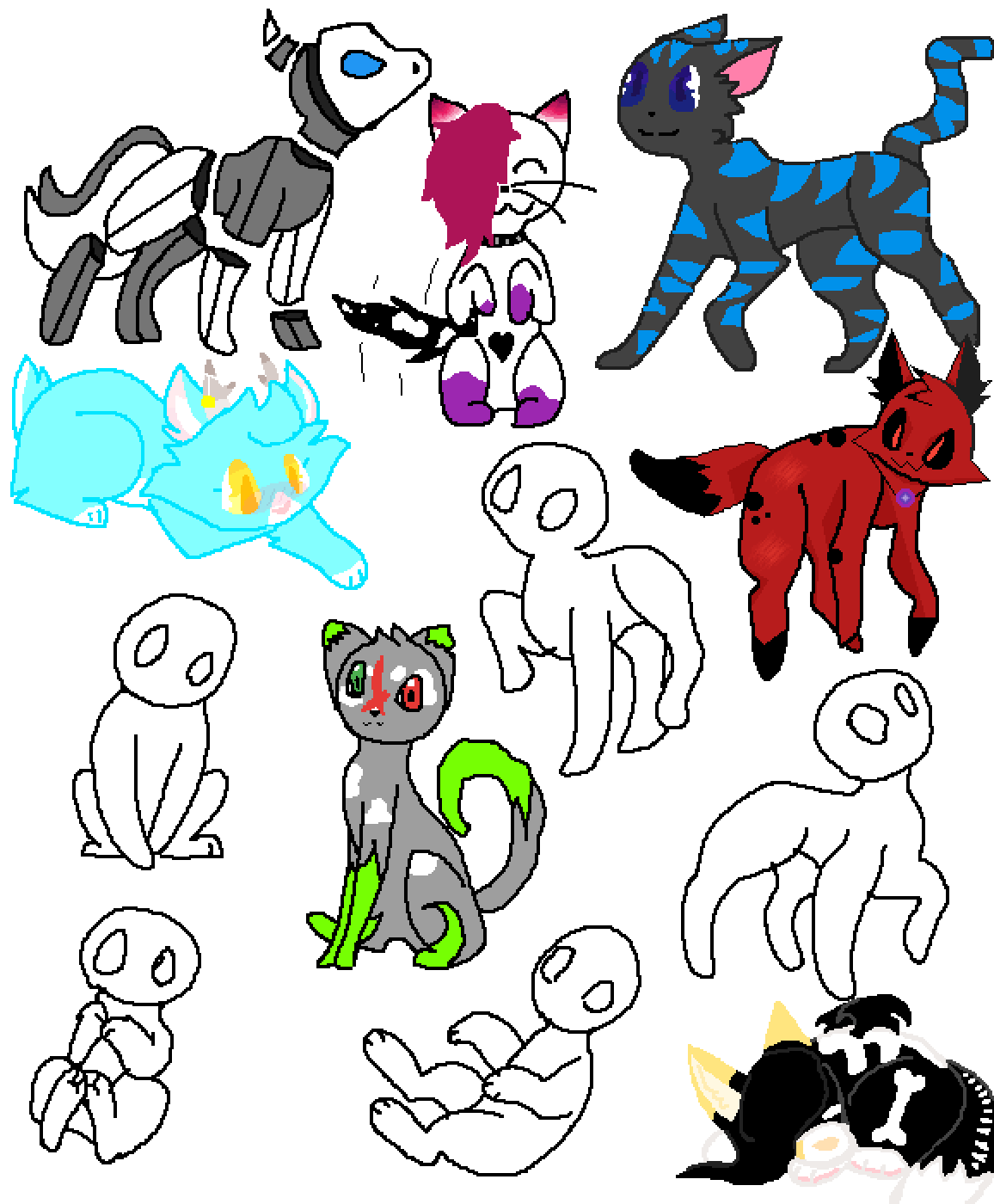 Pixilart - Colab Drawing. by Falconflight234