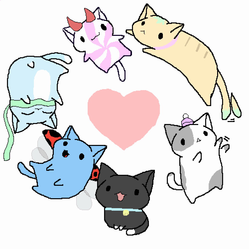 Pixilart - cat party!! by Jennske