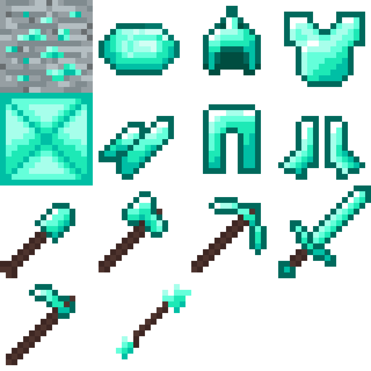 Pixilart - Minecraft Aquamamarine p4 by Enzo-draws