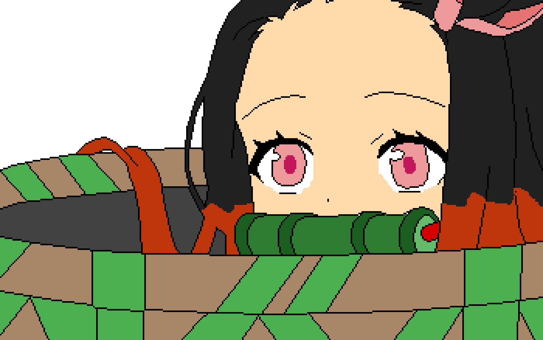 Editing nezuko 3 - Free online pixel art drawing tool - Pixilart