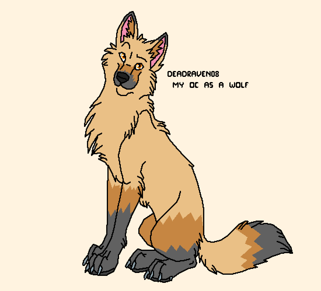 Pixilart - Me as a wolf Oc by TheDeadRaven08
