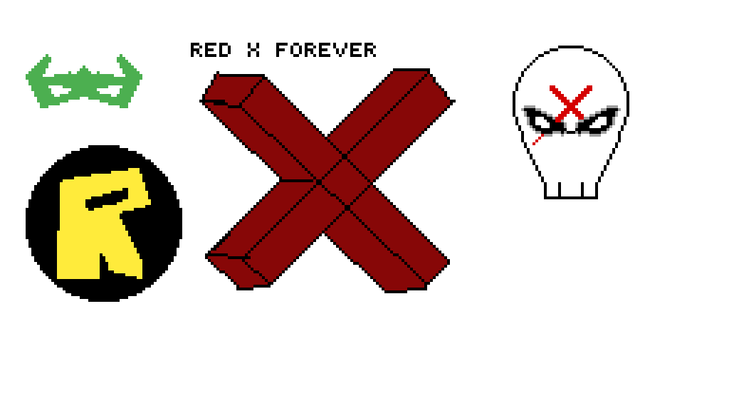 Editing red x and robin - Free online pixel art drawing tool - Pixilart