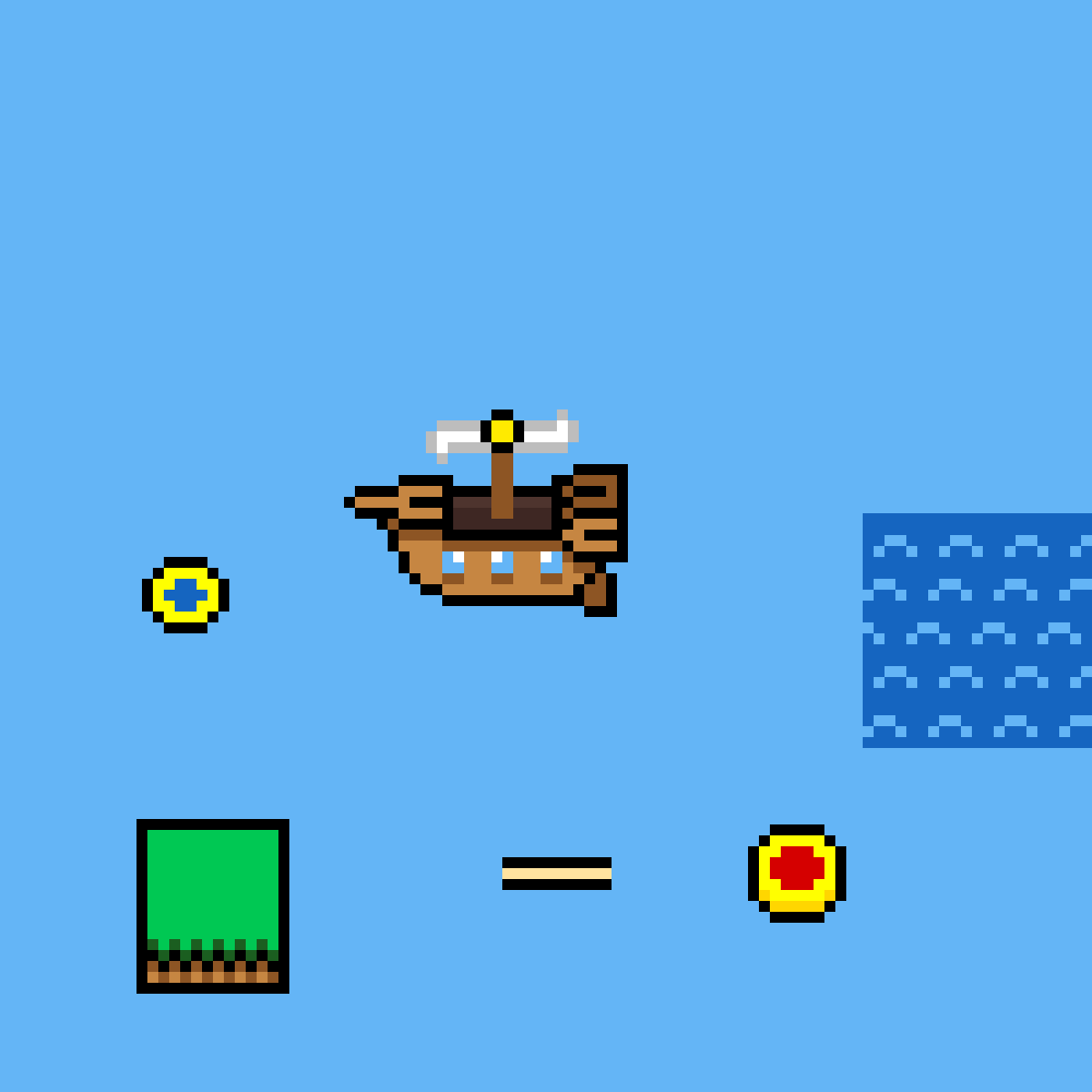 Pixilart - World 1 sprites by Goomba-Shell