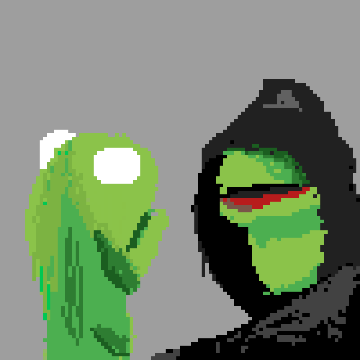 Pixilart - evil kermit by williell003