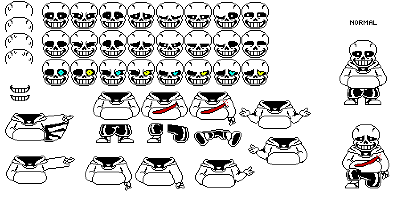 Pixilart - OS Sans Sprite Sheet by SaveTheFallen