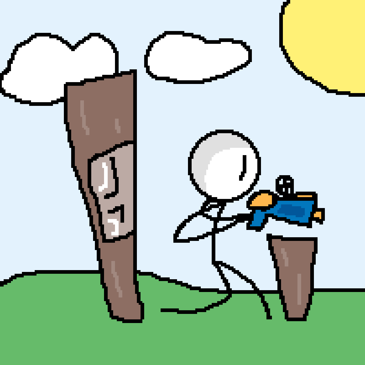 Pixilart - Nerf Battle GIF WIP by orang-dummy