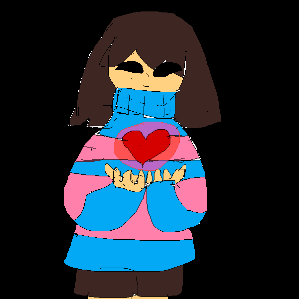 Pixilart - Frisk by Artzy-Artz
