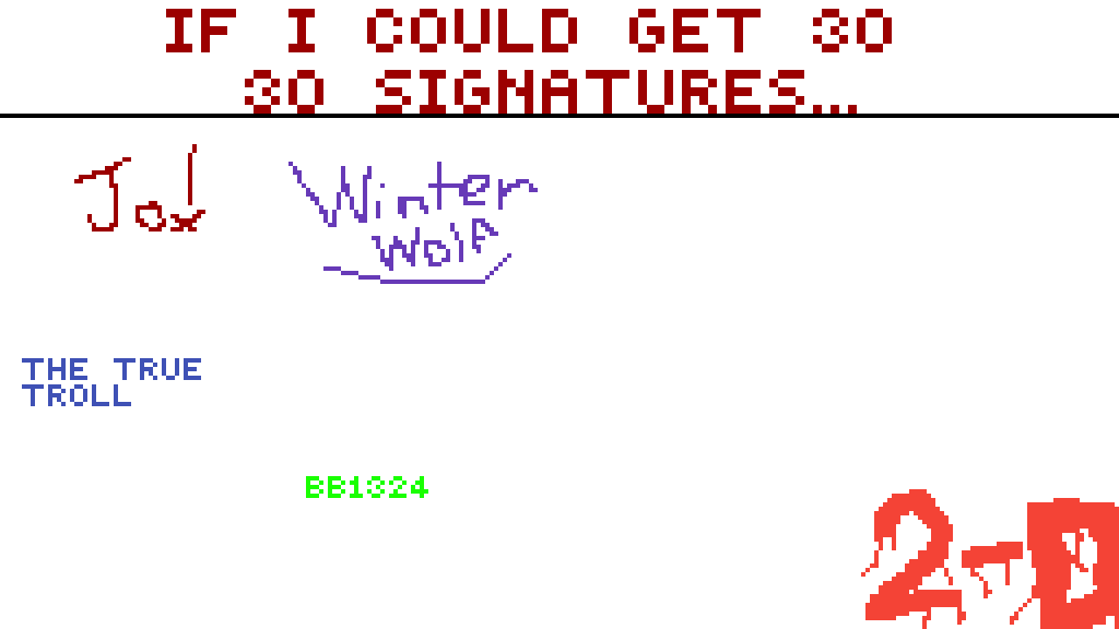 Editing 30 signatures - Free online pixel art drawing tool - Pixilart