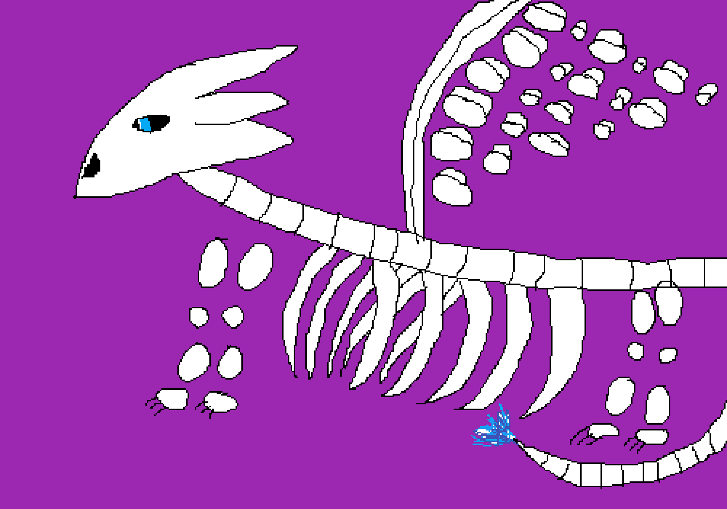 Pixilart - Bone Dragon by X370