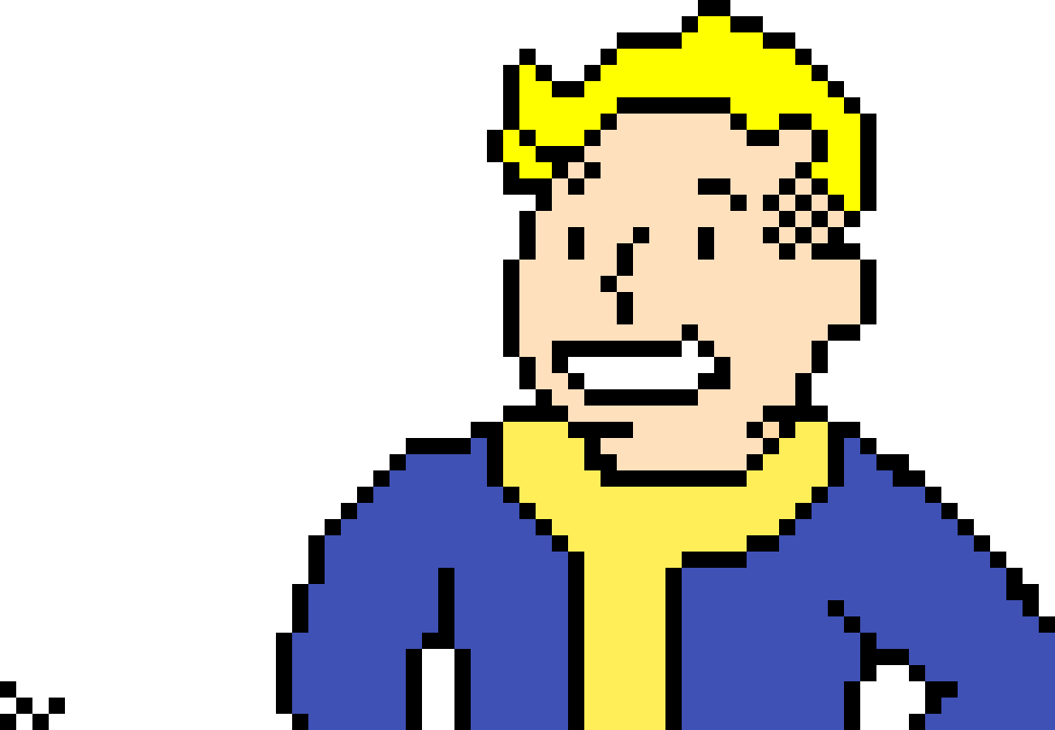 Vault Boy Pixel Art
