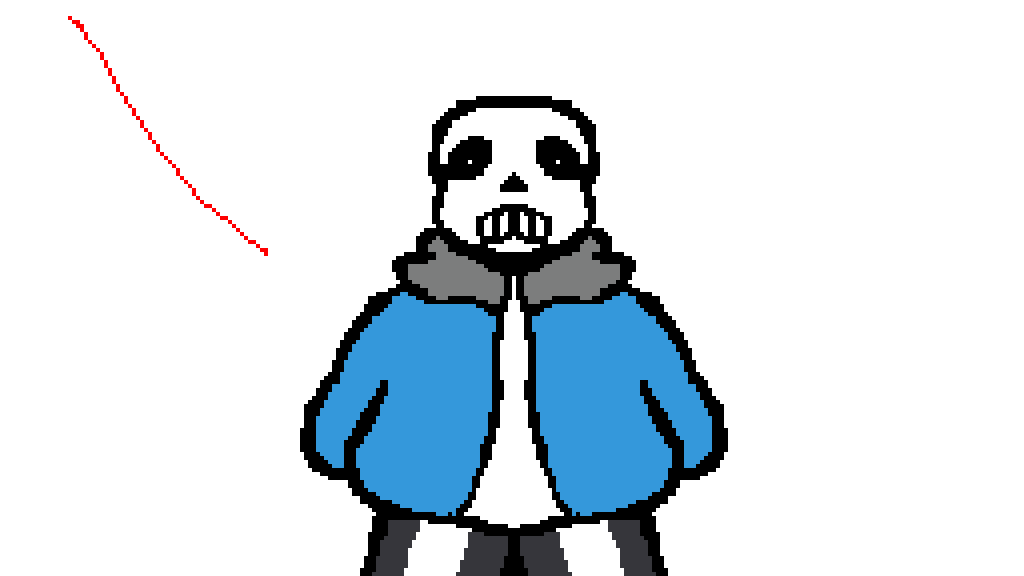 Pixilart - sans death... by MovingToMYMain