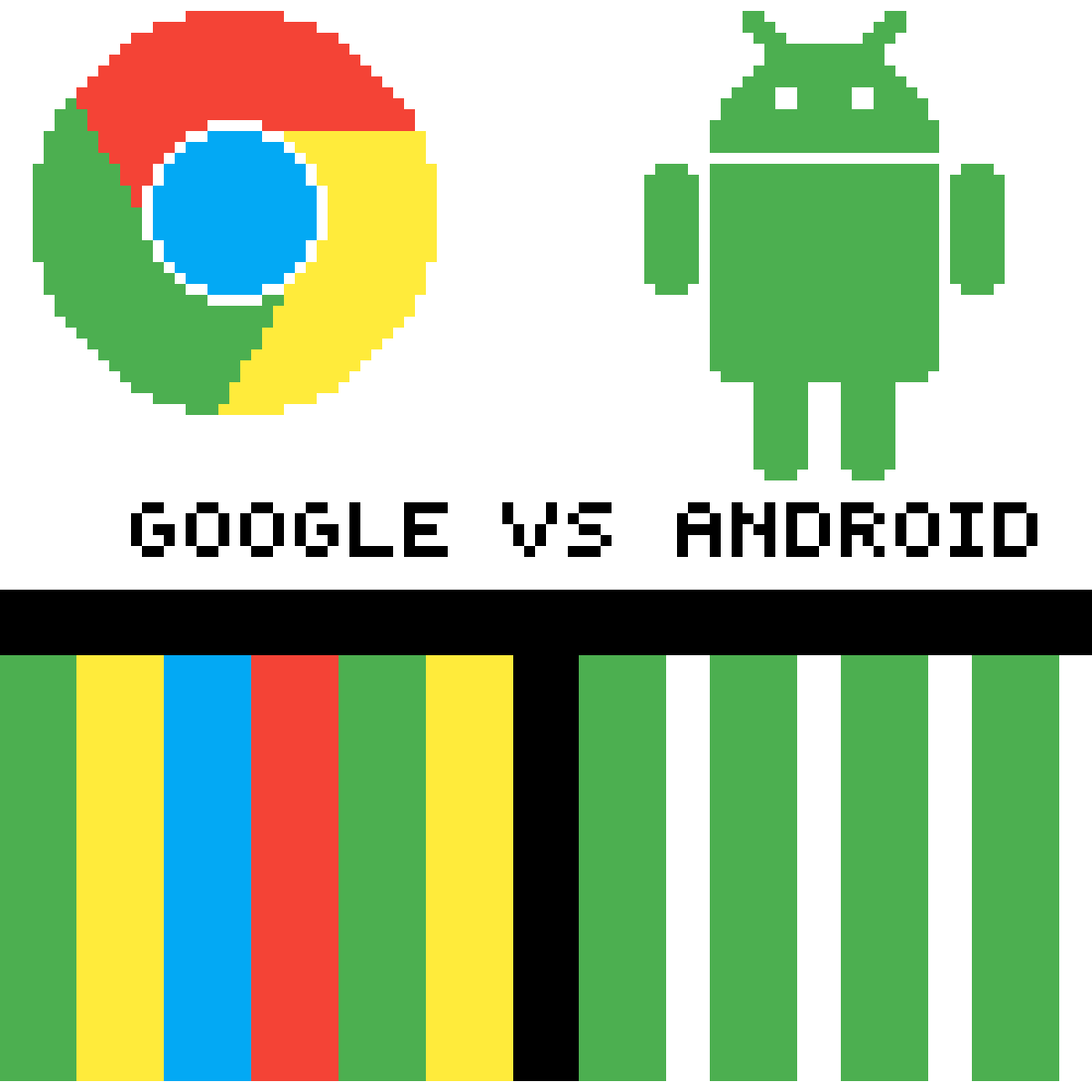 Pixilart - Google vs Android by KnightTheDog