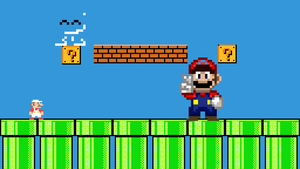 Pixilart - mario attack by Awesomekid