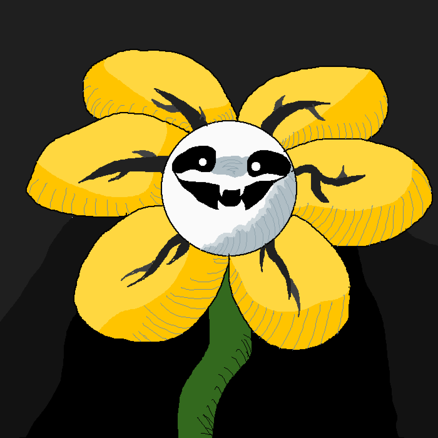 Pixilart - Flowey by ShadowSshark