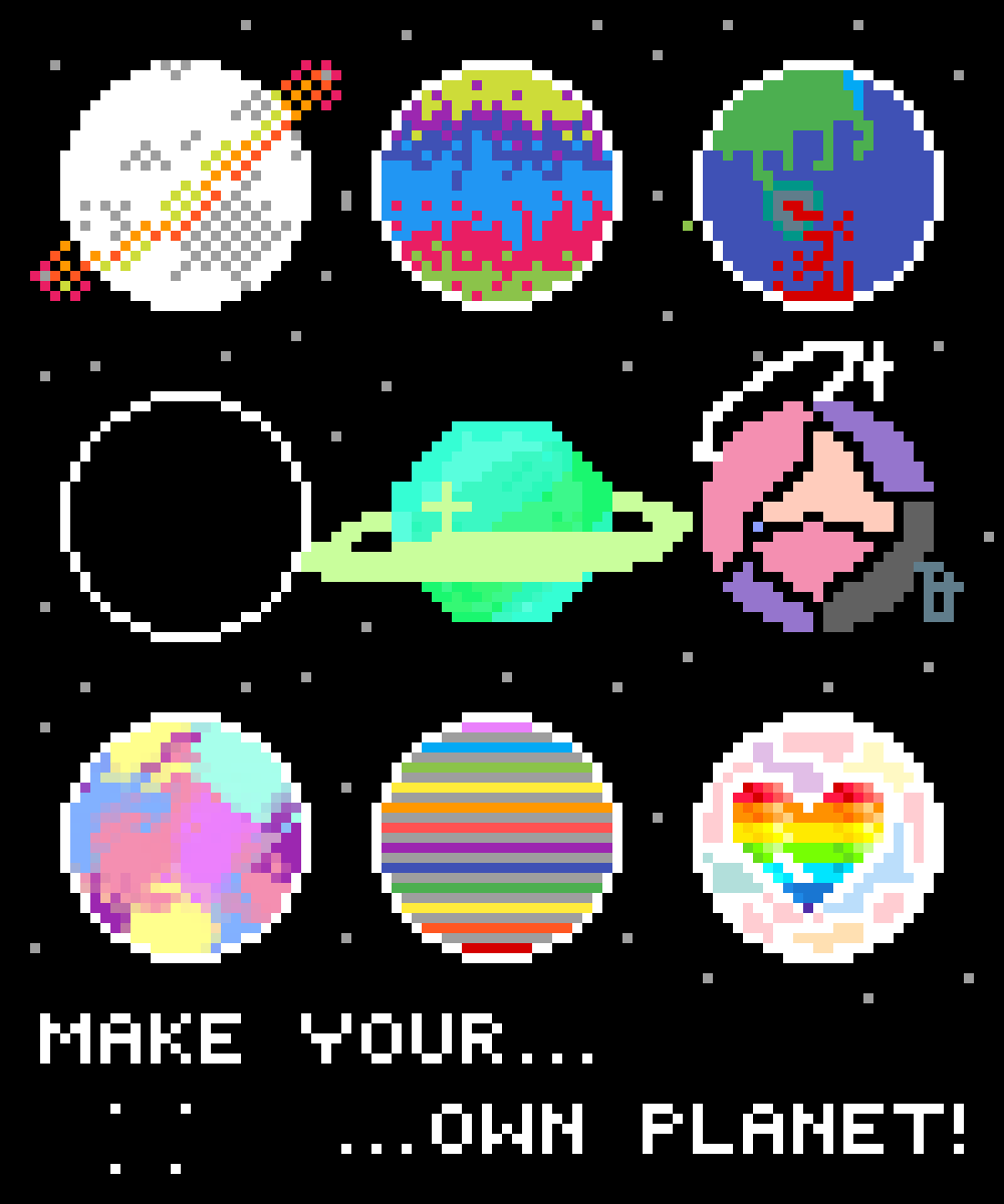 Editing Make your own planet! - Free online pixel art drawing tool ...