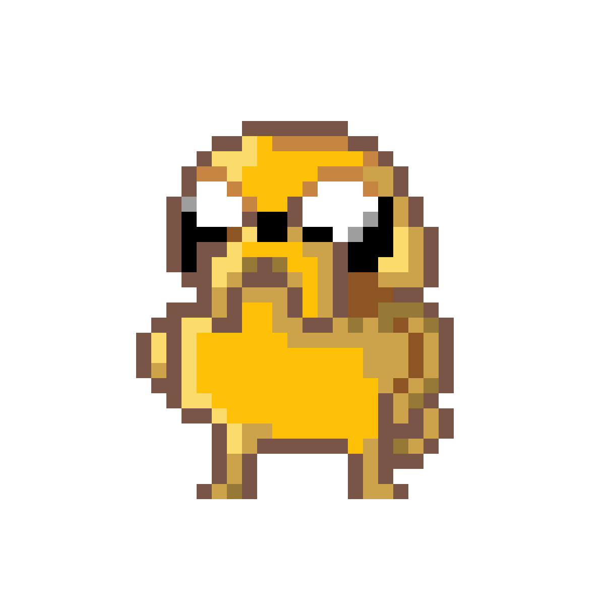 Jake From Adventure Time Pixel Art