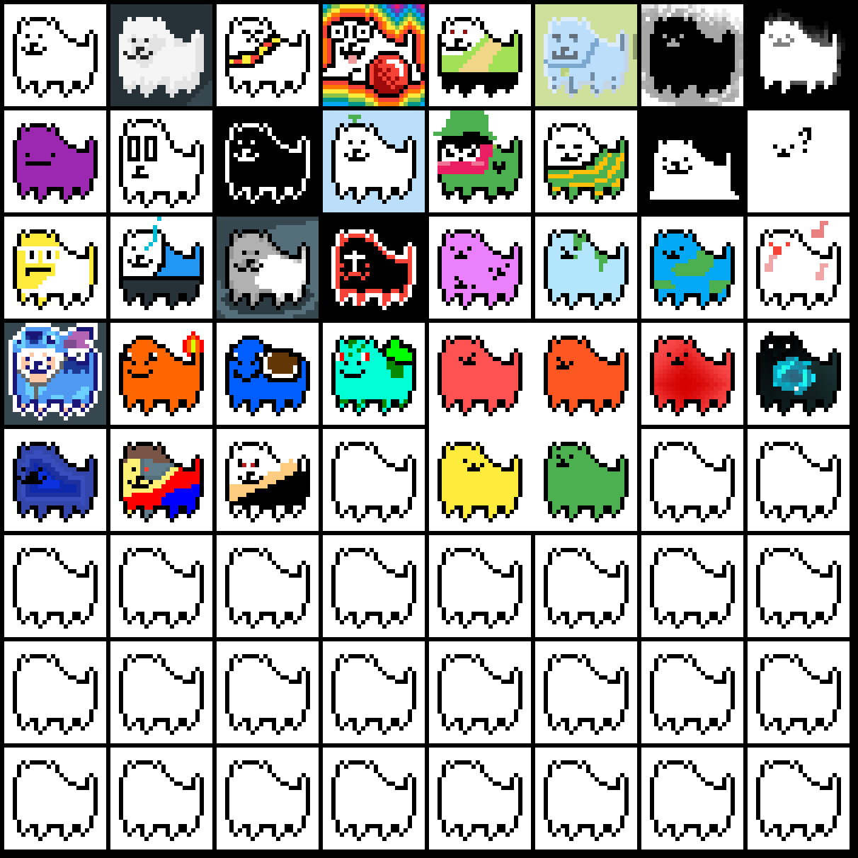 Editing Underfell Doggo - Free online pixel art drawing tool - Pixilart