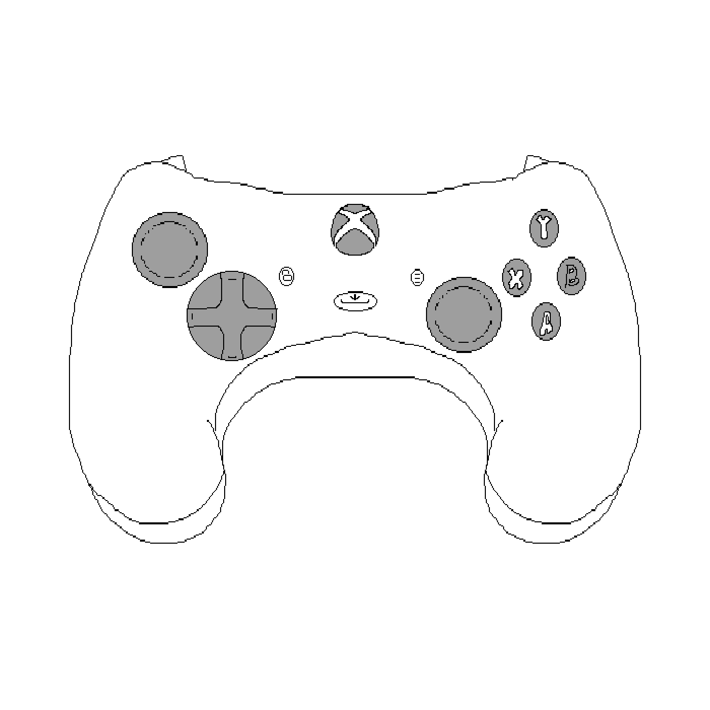 Pixilart - Xbox Controller WIP by NoOneAsked