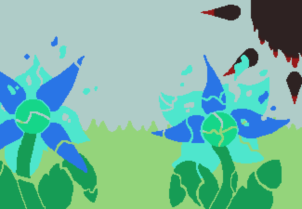 Pixilart - The Land Of Shattered Flowers by BlobbiTheFish