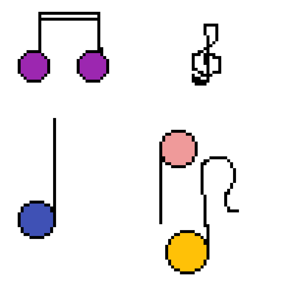 Pixilart - Music notes by disneyfangirl