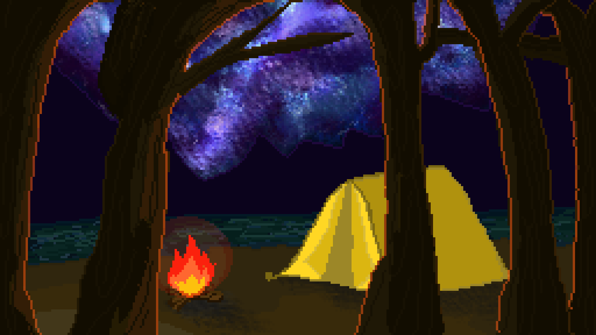 Pixilart - Day 53: Camping by Chomint19