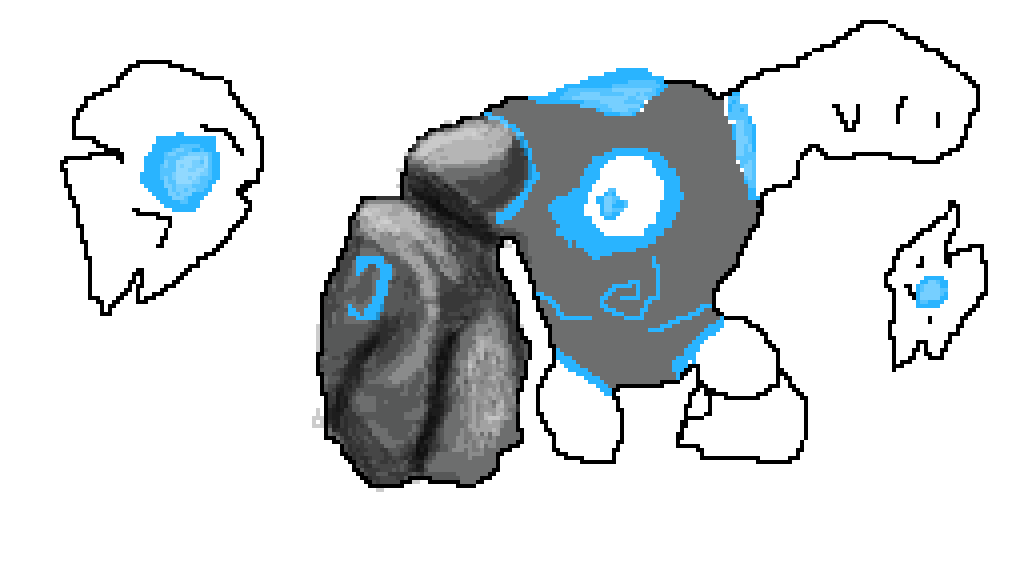 Pixilart - WIP blue league of legends golem by Anonymous