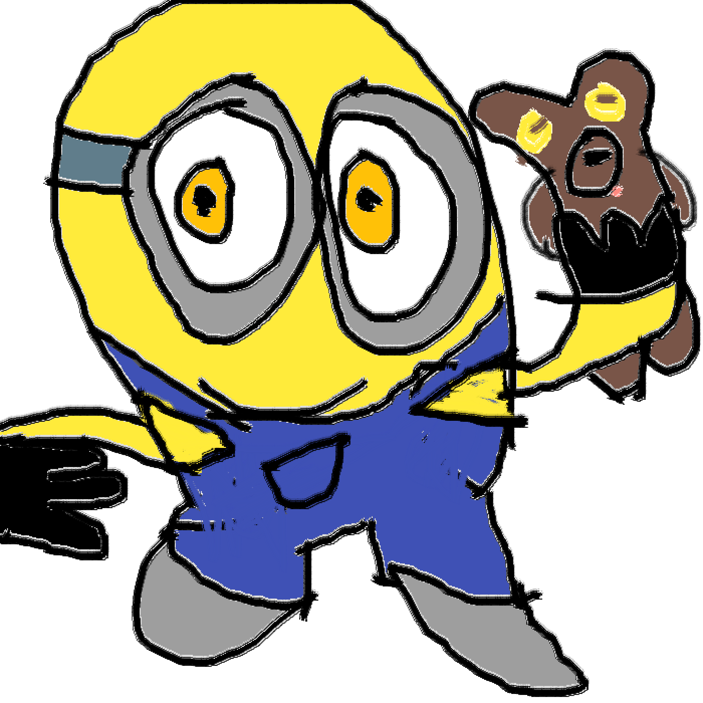 Pixilart - a minion by Angel-lopez
