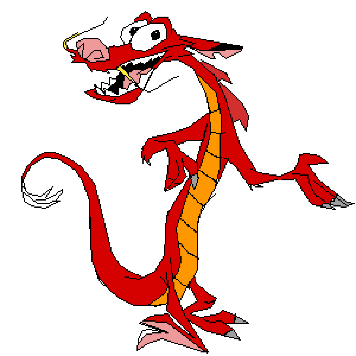 Pixilart - mushu by AnimeSimpTwT