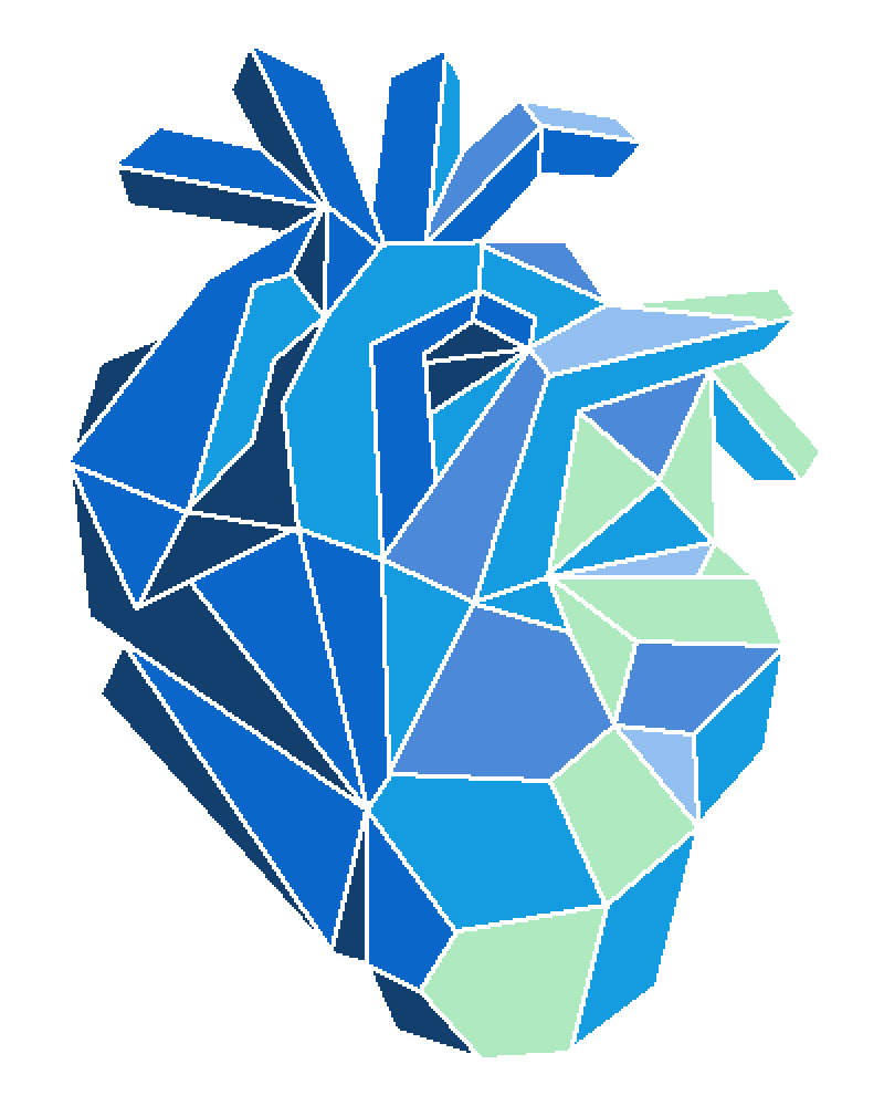 Pixilart - Crystal Heart BLUE by slavedaddy