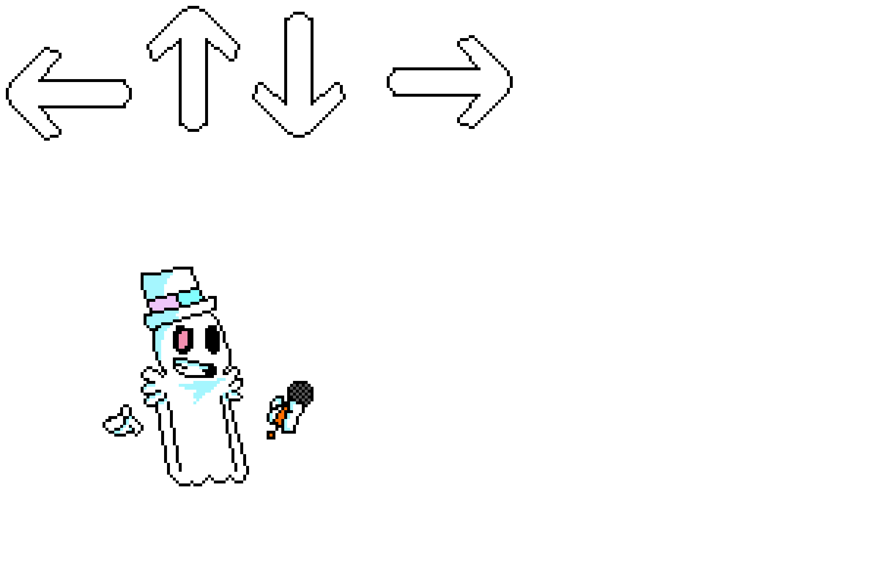 Pixilart - blooky fnf stance by ink-man