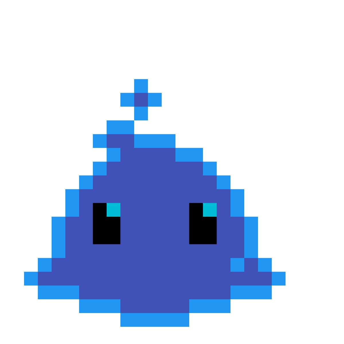 Pixilart - Blue puddle slime by pitfall229