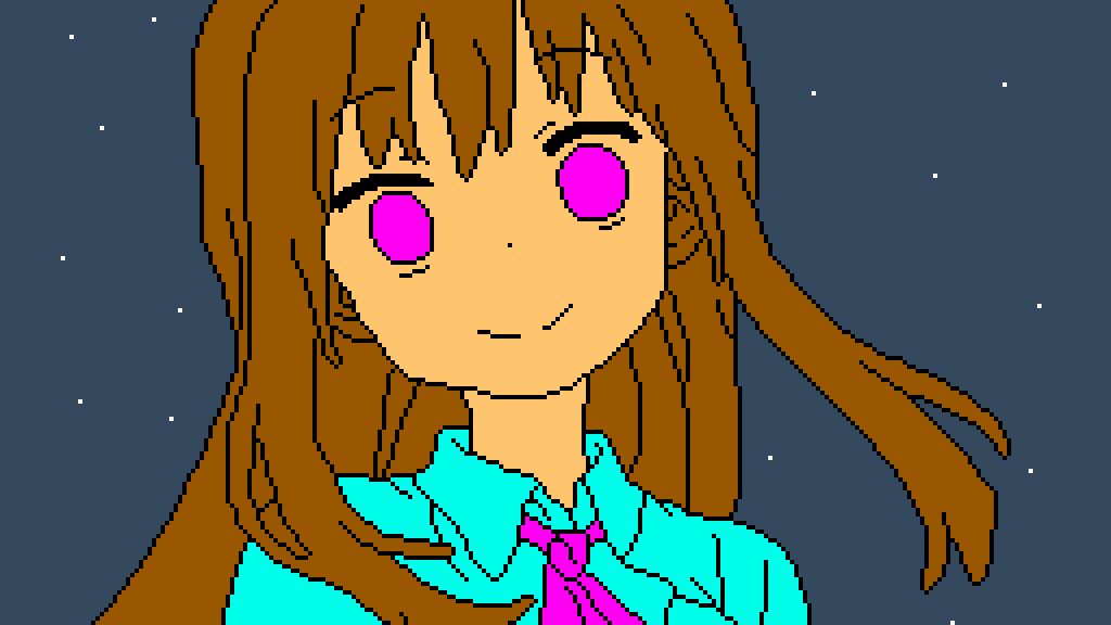 Pixilart - Cute Anime Girl (Color Me) by DiabolikQueen