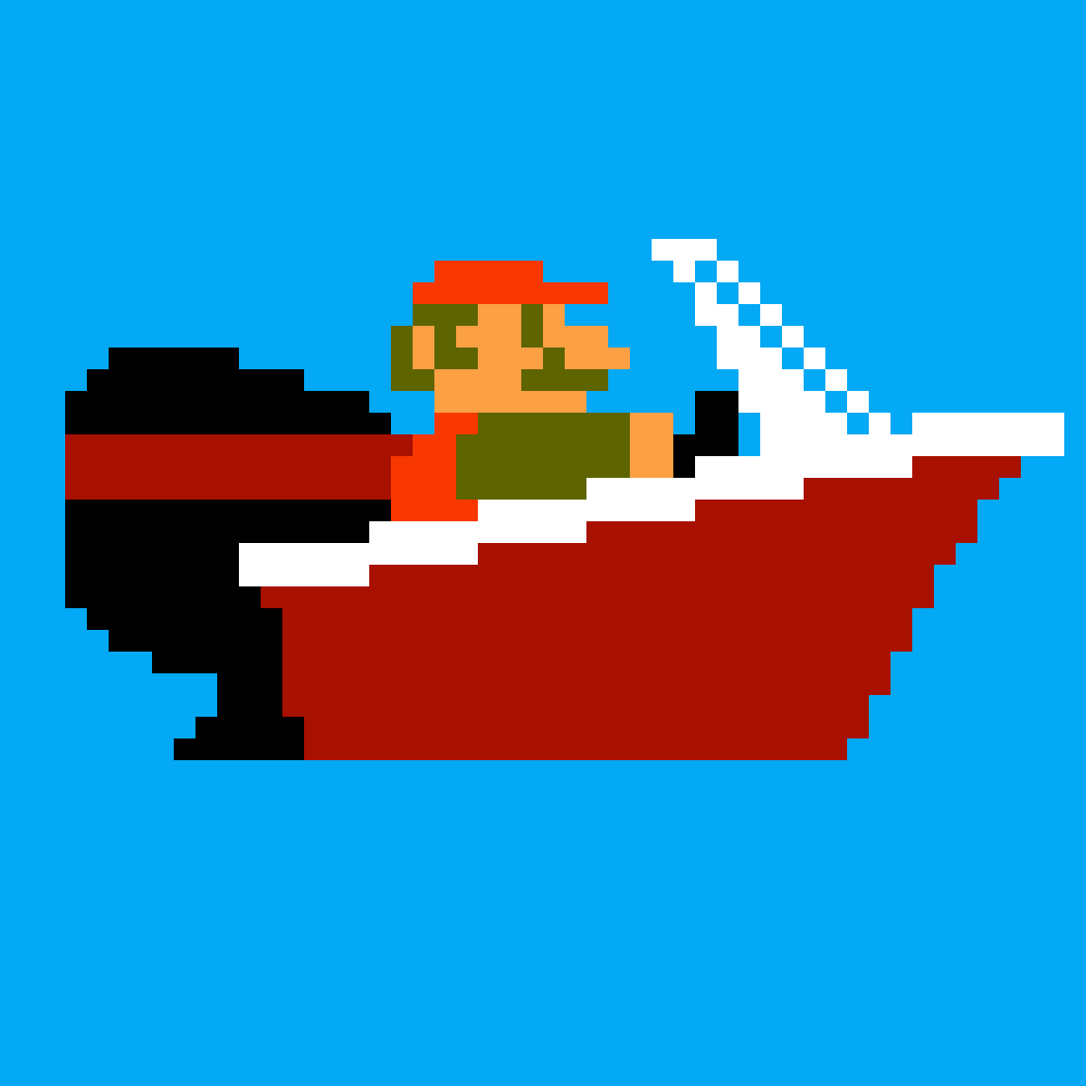 Pixilart - Mario in Boat by DogPond4