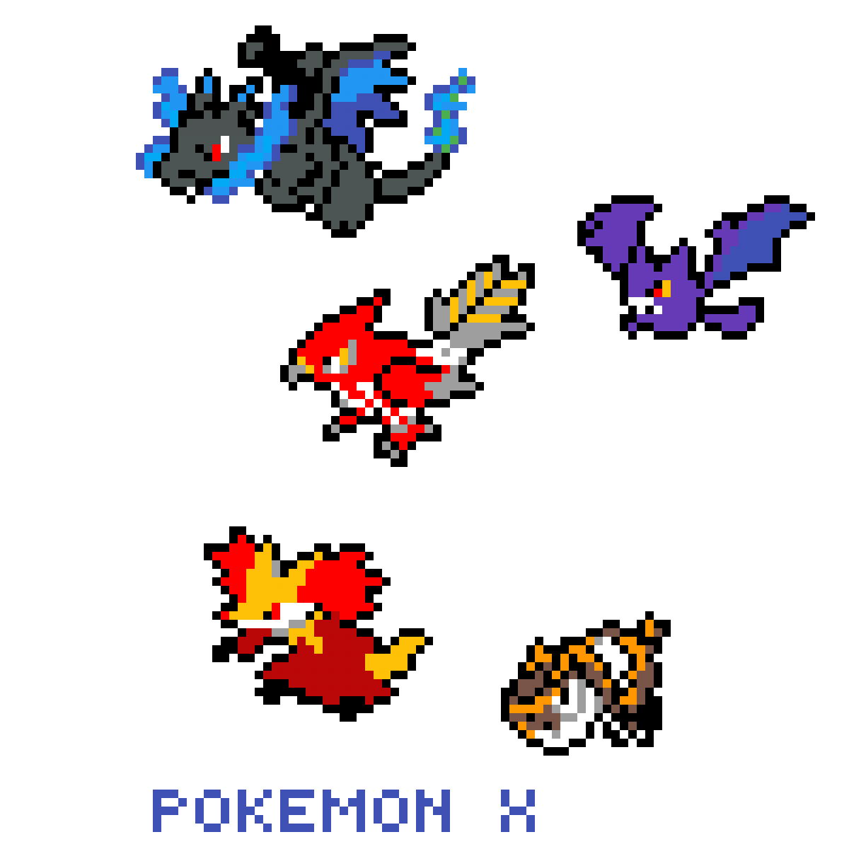 Editing pokemon X team - Free online pixel art drawing tool - Pixilart