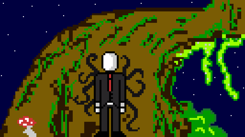 Pixilart - Slenderman in the Forest by Muleke-Vuadero