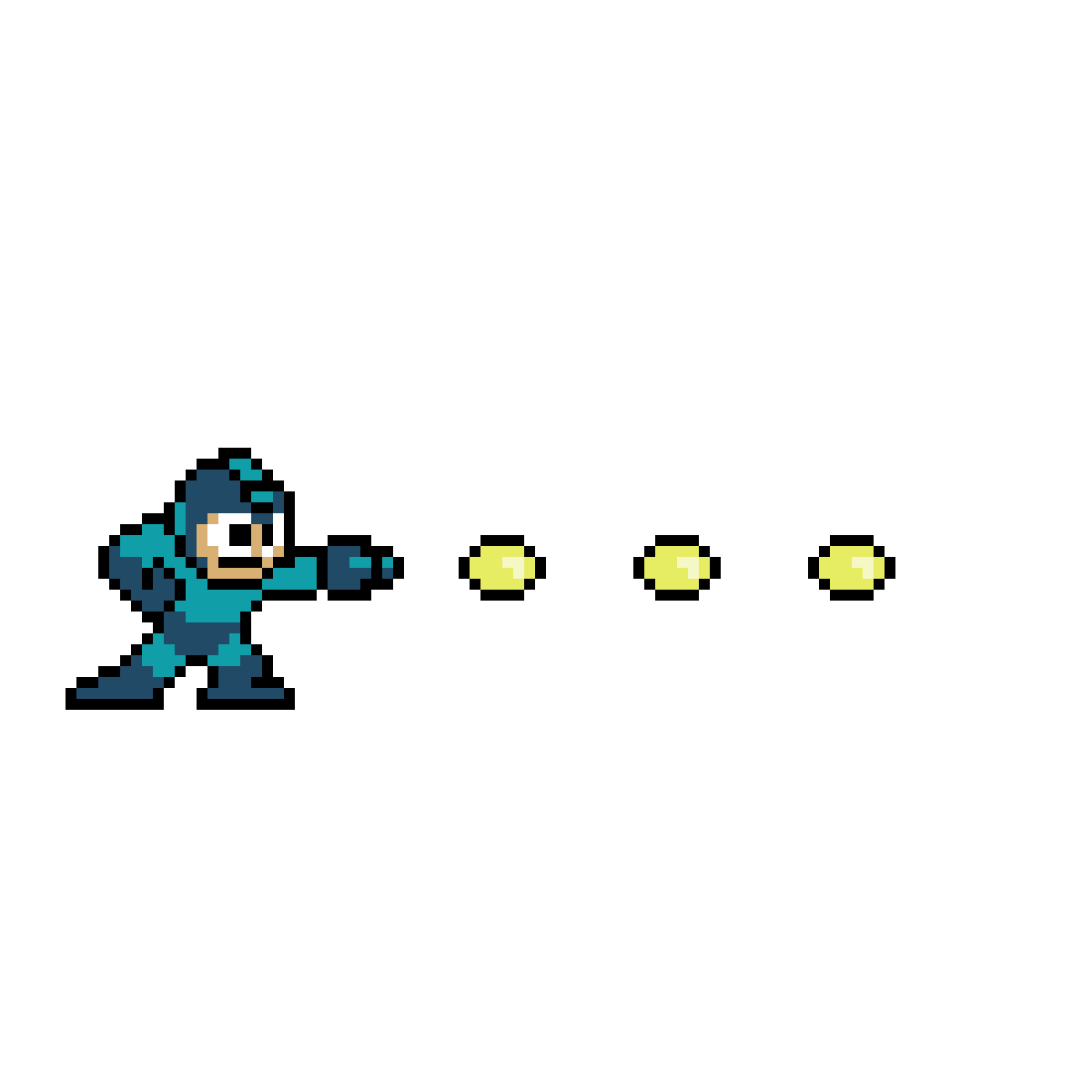 Pixilart - Mega-Man(With Pellets) by Jack-Debris