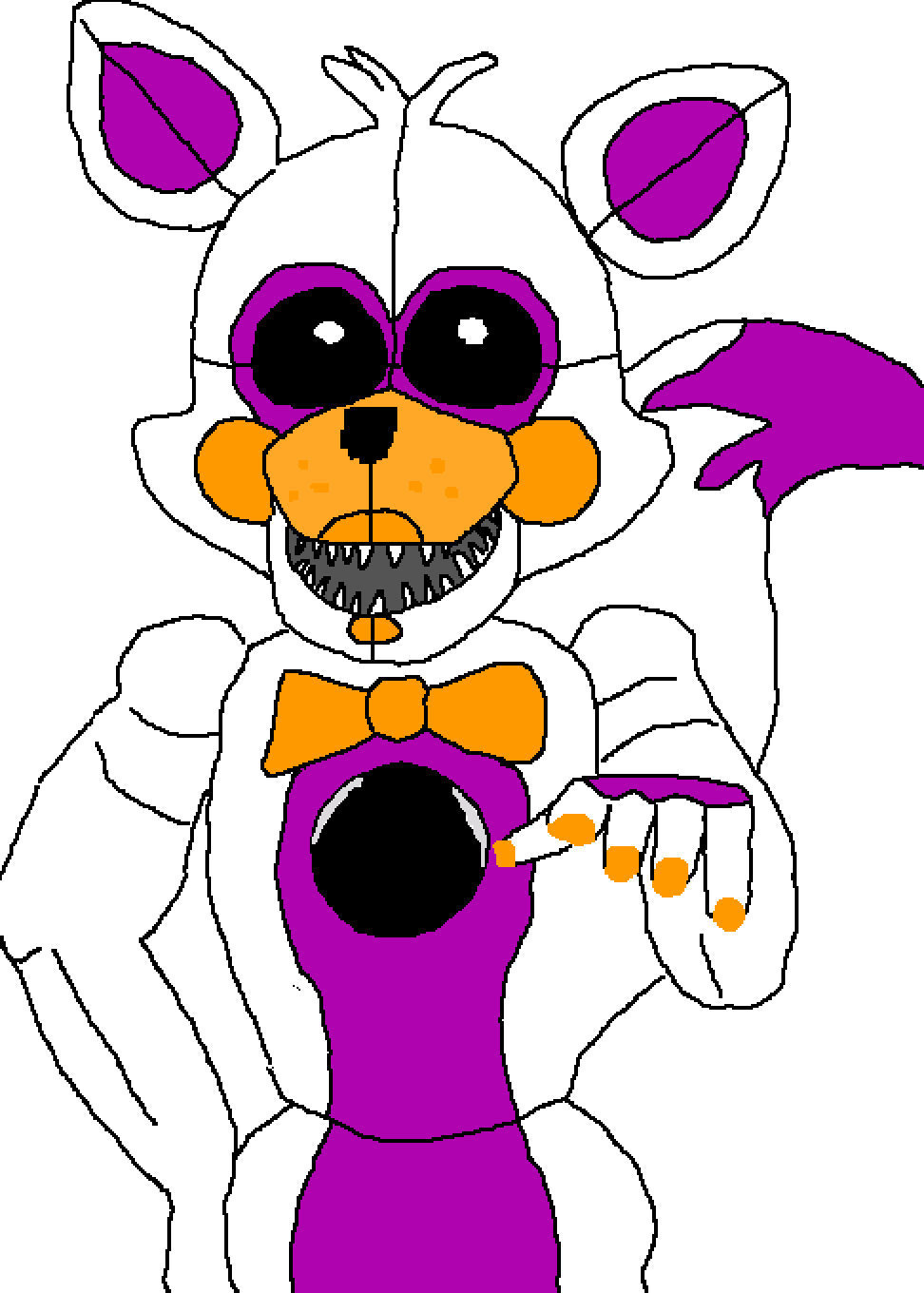 Pixilart - FT Foxy or Lolbit Base by Justicewaddell