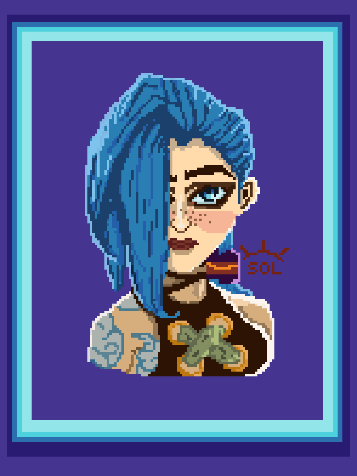 Pixilart - jinx from arcane by sining-ni-sol