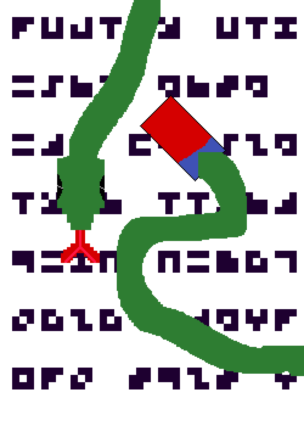 Pixilart - Snake with eraser by login228