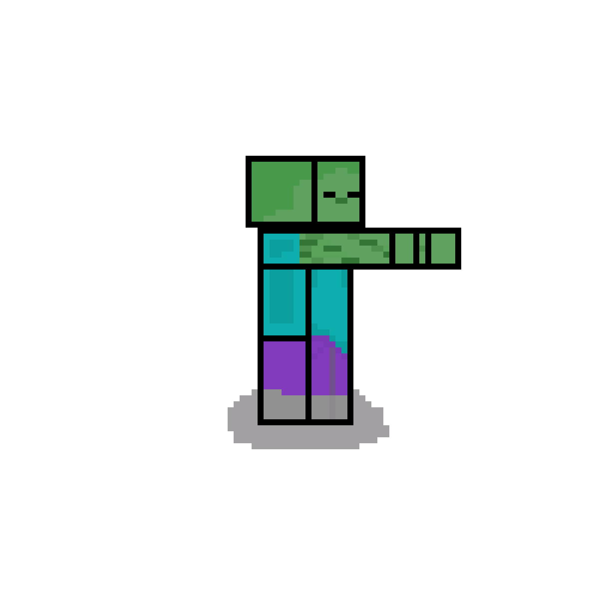 Pixilart - mc zombie by poiuhgbn