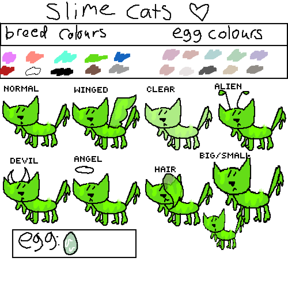 Pixilart - slime cat breed by cookie-cat898