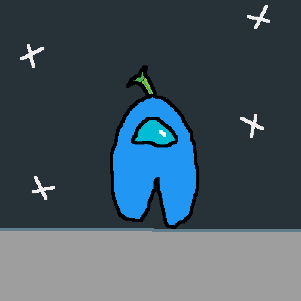 Pixilart - Among Us me by BlueFl0wey