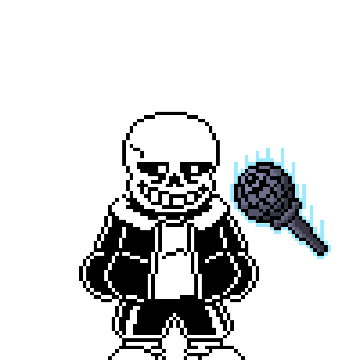 Pixilart - FNF Member Sans Idle Anim by Member-Sans