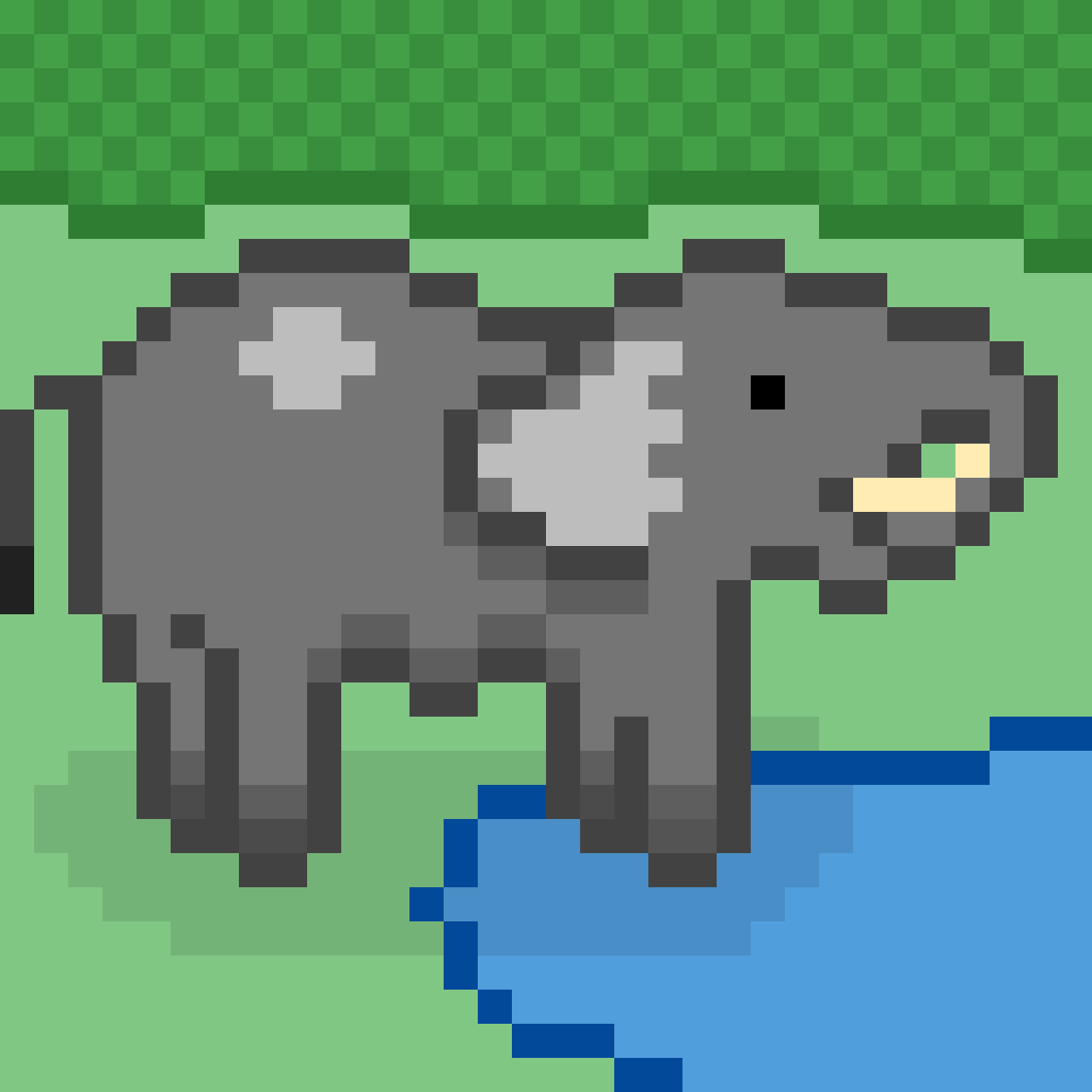 Pixilart - Elephant by Czesionyo