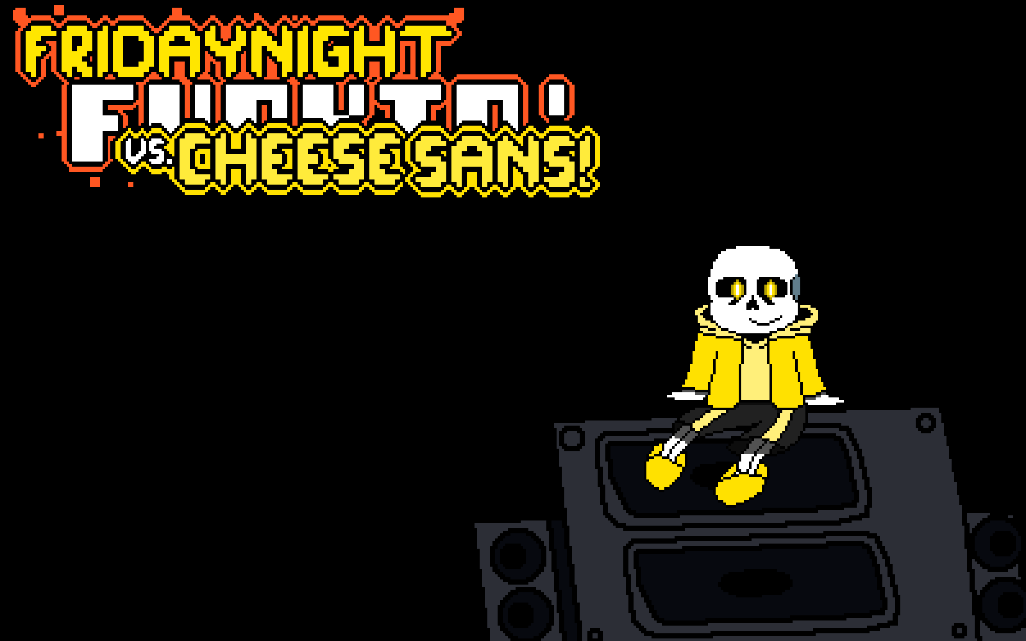 Pixilart - Cheese Sans FNF Menu RM by AyoBoi