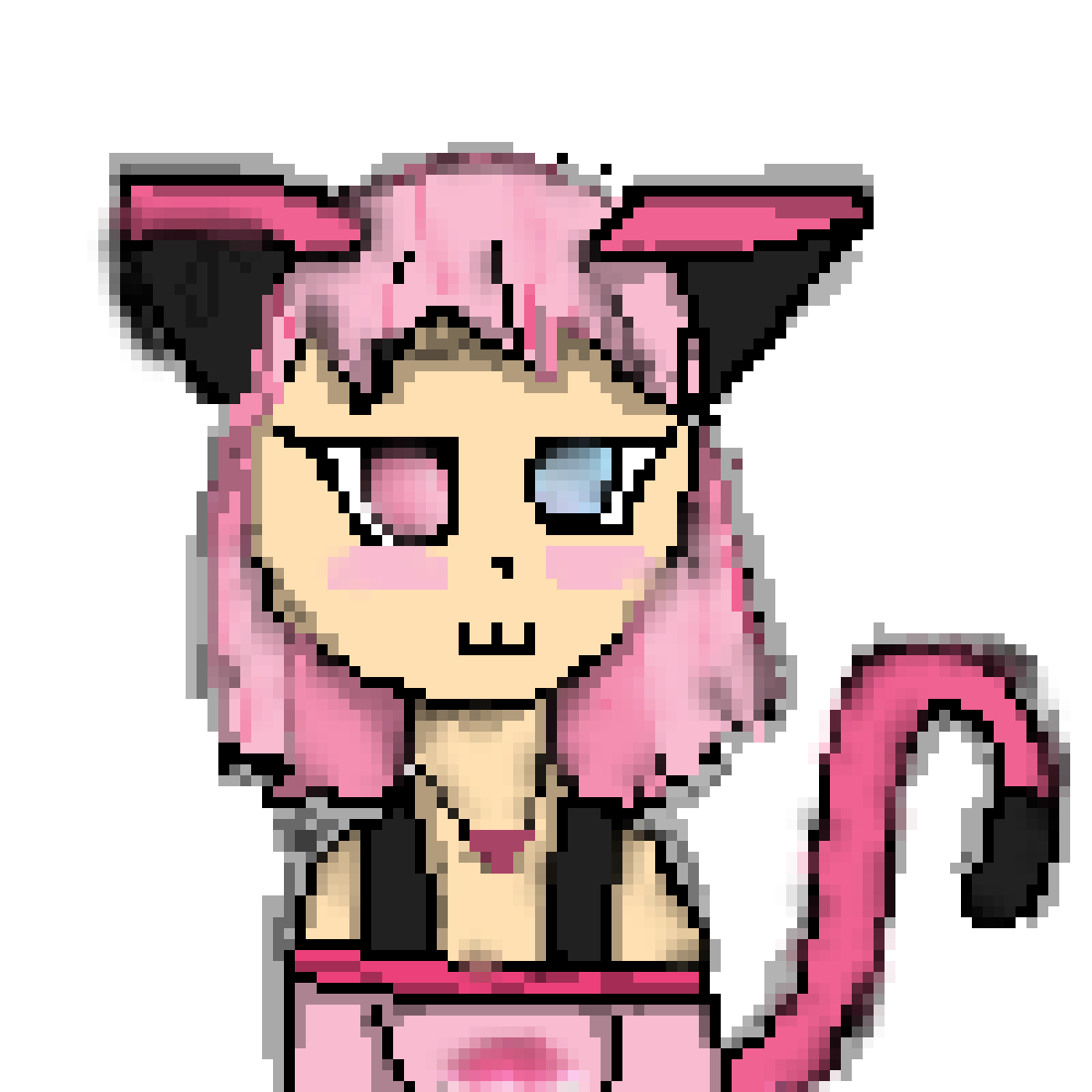 Pixilart - Pixel Catgirl by Mastercat1907