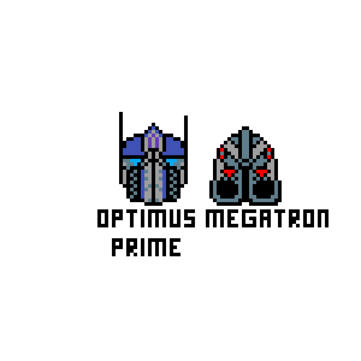 Editing optimus and megatron - Free online pixel art drawing tool ...