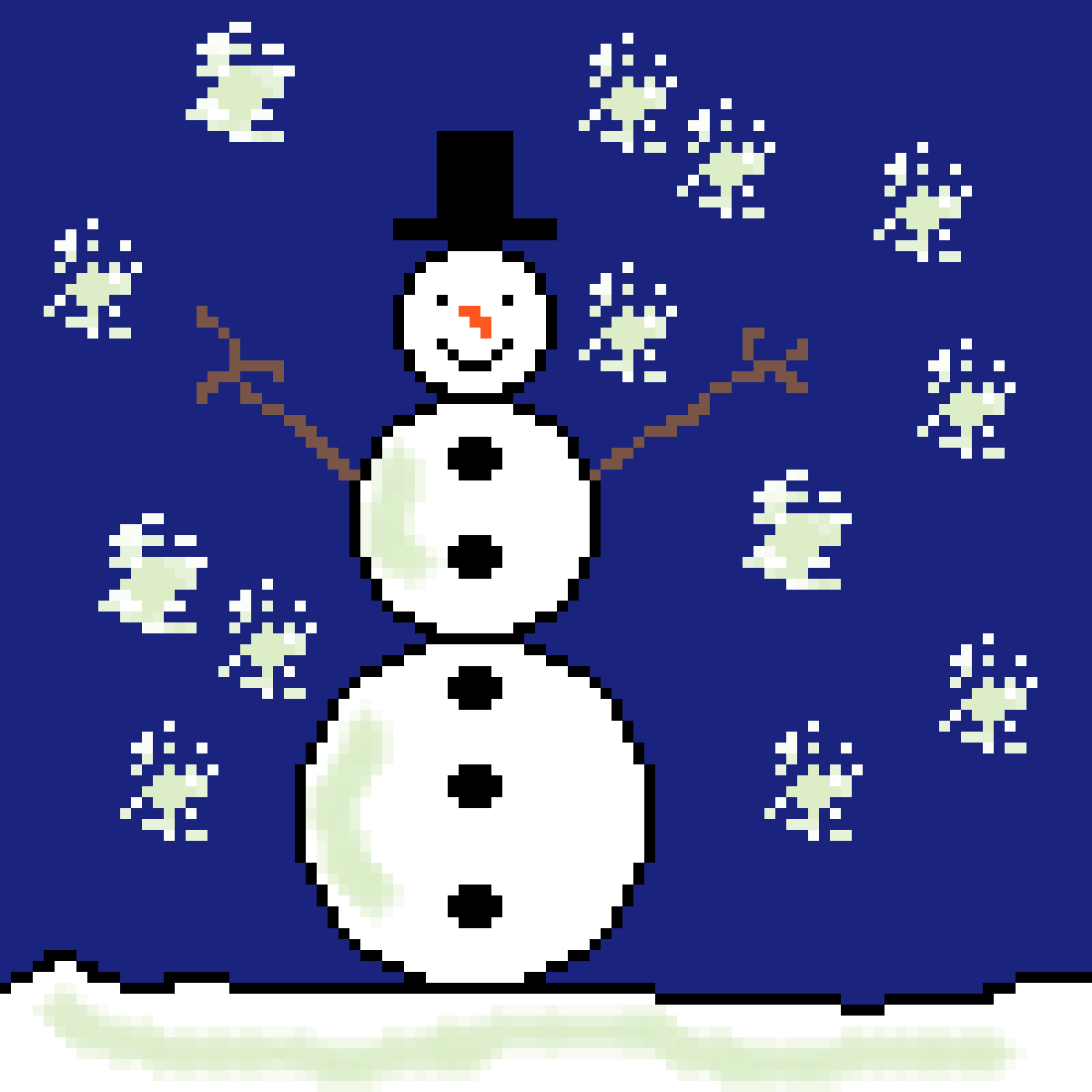 Pixilart - SNOW man by noobo