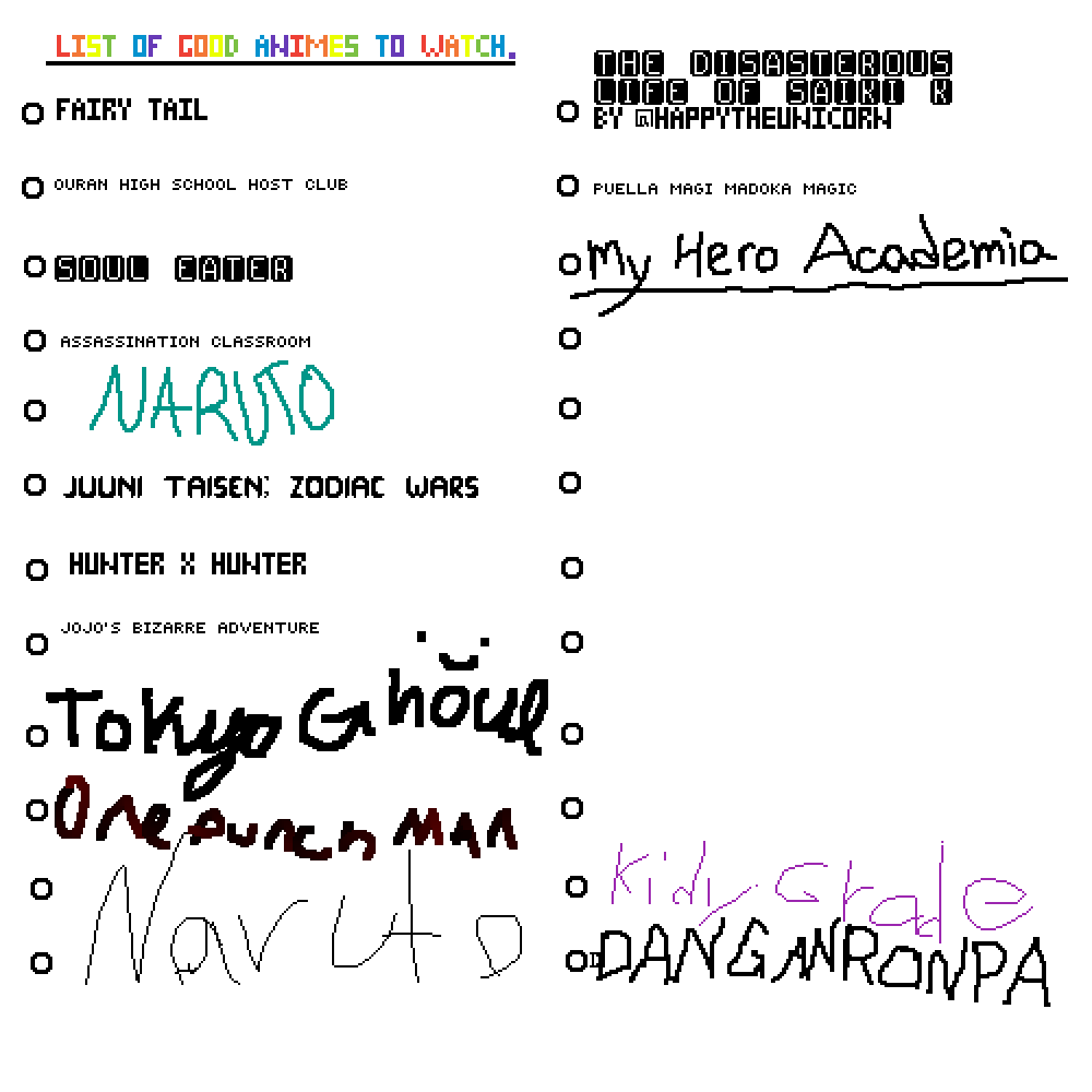 Editing MHA - Free online pixel art drawing tool - Pixilart