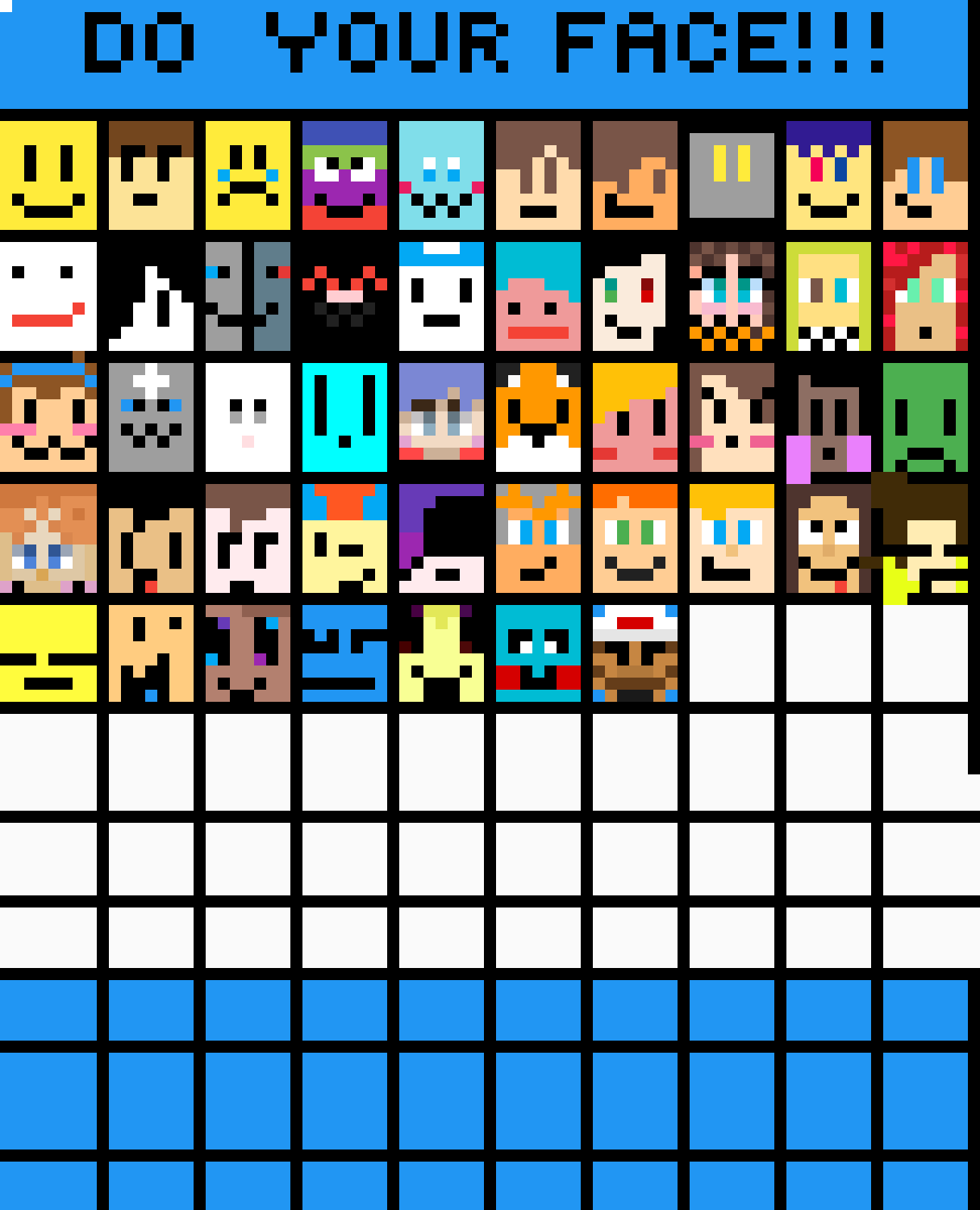 Editing Do your face - Free online pixel art drawing tool - Pixilart